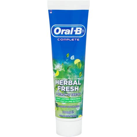Oral B Complete Herbal Fresh Fluoride Toothpaste 100ml Toothpastes