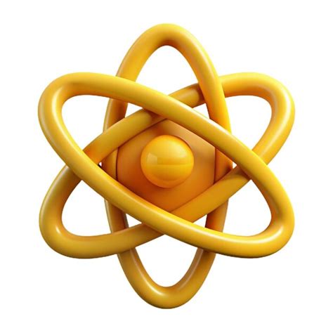 A Model Of A Atom With A Pink Shell On It Premium AI Generated PSD