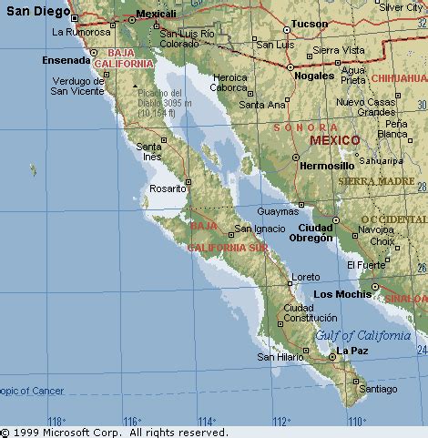 Map Of The Sea Of Cortez Baja California Travel Map Exploring Sonora