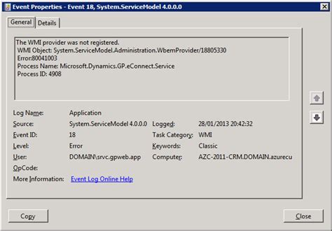 Resolving A Problem With The Econnect Integration Service Not Running