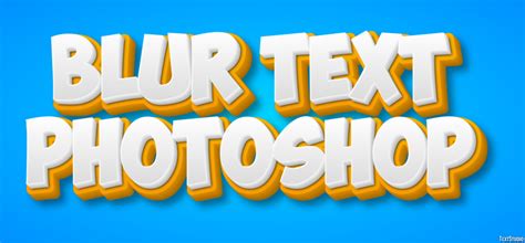 Blur Text Photoshop Text Effect And Logo Design Font