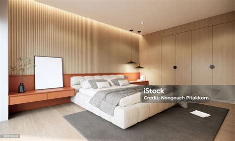 Bedoom 인테리어 디자인과 현대적인 일본식 장식 3d 렌더링 탑 뷰 호텔 객실 0명에 대한 스톡 사진 및 기타 이미지 0명 가구 건축 Istock