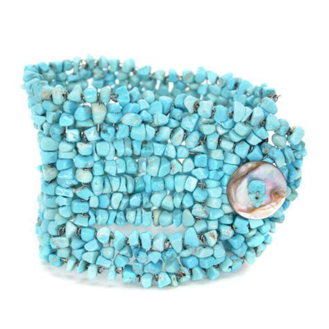 Bracciale In Turchese Naturale Madreperla E Argento Compro Oro E