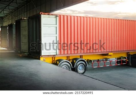 Cargo Container Trailer Parked Loading Dock Stock Photo 2157220491 Shutterstock