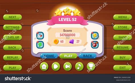 Level Completed Game Ui Over 1 416 Royalty Free Licensable Stock