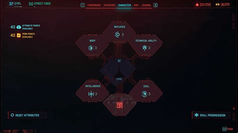 Infinite Attribute Reset Redmod Cyberpunk 2077 Mod