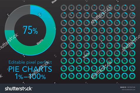 Set Pie Chart Infographic Elements Stock Vector Royalty Free Shutterstock