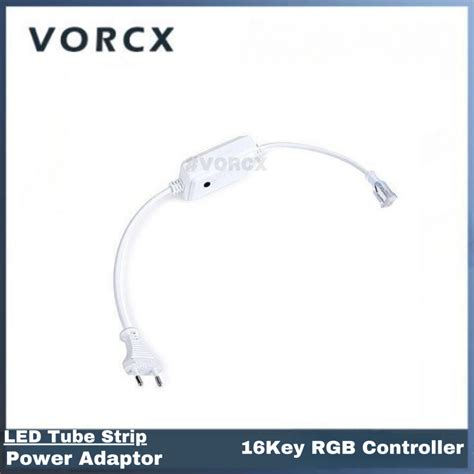 Led Tube Strip 16key Rgb Controller Power Adaptor Shopee Malaysia