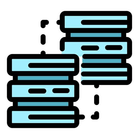 Premium Vector Server Network Icon Outline Server Network Vector Icon Color Flat Isolated