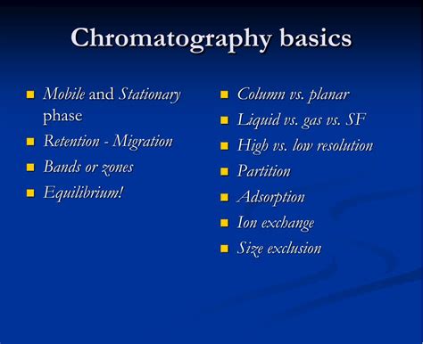 Ppt Chromatographic Separations Powerpoint Presentation Free