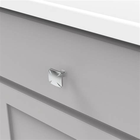 Hickory Hardware Bridges Chrome Square Transitional Cabinet Knob 10