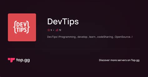 Join Devtips Discord Server The 1 Discord Server List