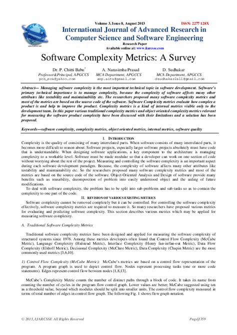 pdf software complexity metrics a survey