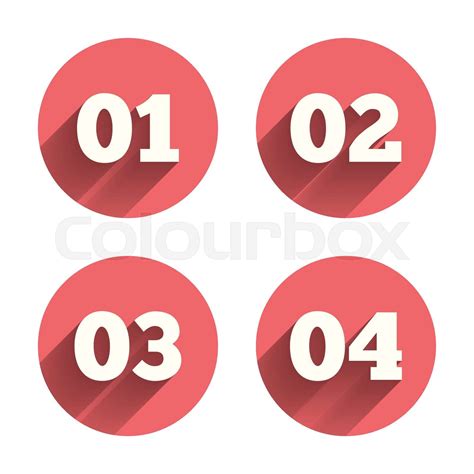Step One Two Three Icons Sequence Of Options Stock Vector Colourbox
