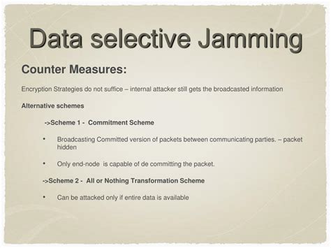 Ppt Selective Jammingdropping Insider Attacks In Wireless Mesh