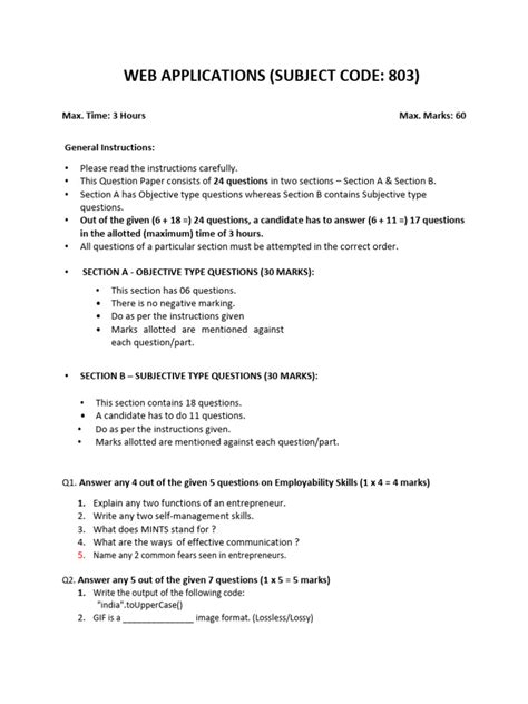 Class12 Web App Preboard 803 Paper Pdf Software Computer File Formats