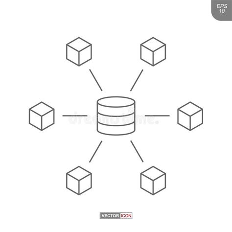 vector icon of big data technology icon for websites and applications