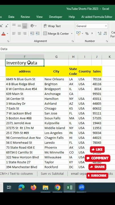Merge And Center Tips Shortsexceltutorial Shortvideo Excel