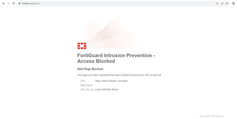 technical tip how to block linkedin jobs fortinet community