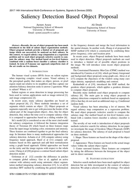 Pdf Saliency Detection Based Object Proposal