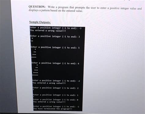 question write a program that prompts the user to