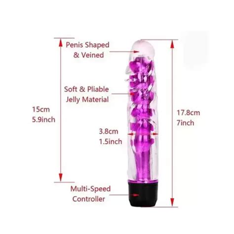 Multi Speed Soft Jelly Stick Vibrator Vibrating Sex Toy