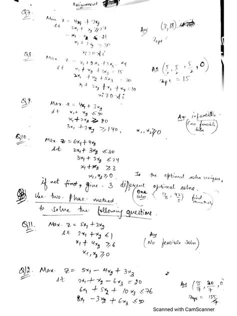 Assignment On Simplex Method 1 Pdf