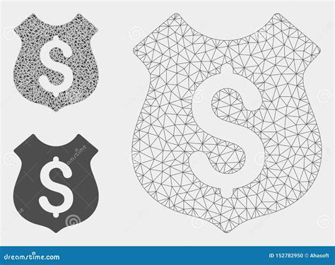 Guard Price Vector Mesh Wire Frame Model And Triangle Mosaic Icon Stock Vector Illustration Of