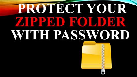 How To Protect A Zipped Folder With Password Youtube