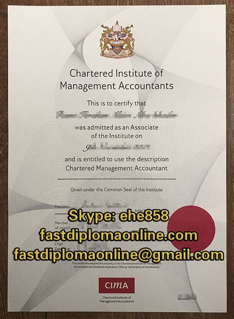 Buy Fake Certificates Cima Associate Membership Certificate