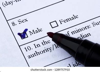 Choice Sex Questionnaire Male Blue Tick Stock Photo 1289757910 Shutterstock