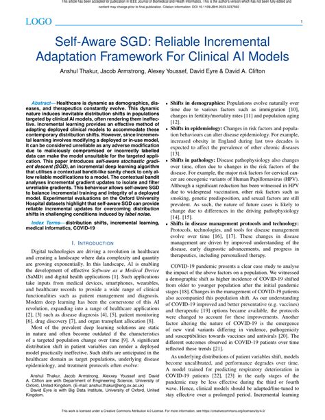 Pdf Self Aware Sgd Reliable Incremental Adaptation Framework For