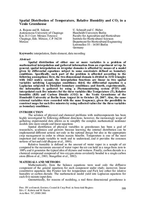 Pdf Spatial Distribution Of Temperature Relative Humidity And Co2 In