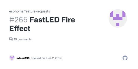 Fastled Fire Effect Issue Esphome Feature Requests Github
