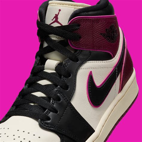 Air Jordan 1 Mid WMNS "Sail/Black/Active Pink" FQ7818-101 | SneakerNews.com