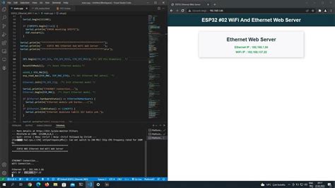 esp32 02 ethernet and wifİ webserver youtube