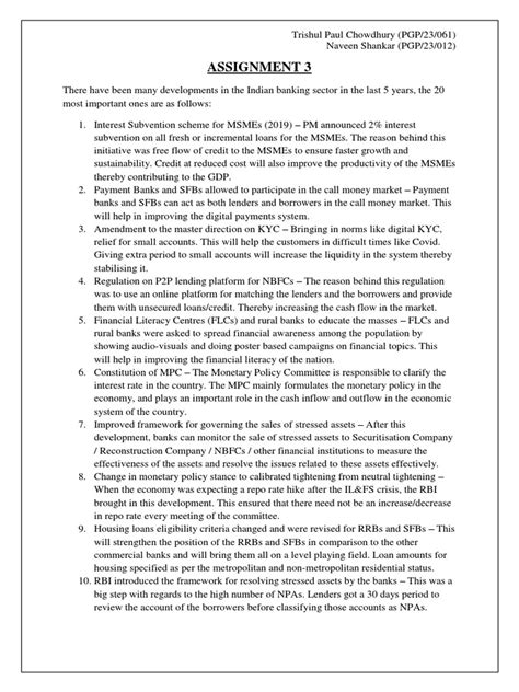 Assignment 3 Pdf Repurchase Agreement Loans