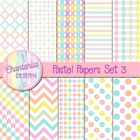 Free Digital Papers Featuring Pastel Patterns Free Digital