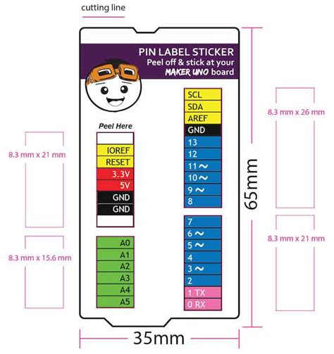 Arduino Pinout Sticker A Handy Guide To Navigate Arduino Pins