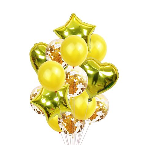 14 St Genomskinlig Stjärnhjärta Latex Ballong Grat Grandado