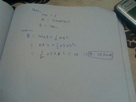 A Particle Starts From Rest Under The Effect Of An Angular Acceleration Of Rad Sec The