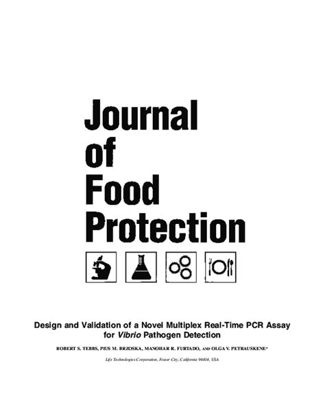Pdf Design And Validation Of A Novel Multiplex Real Time Pcr Assay For Vibrio Pathogen Detection