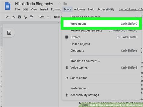 How To Do A Word Count On Google Docs Steps With Pictures