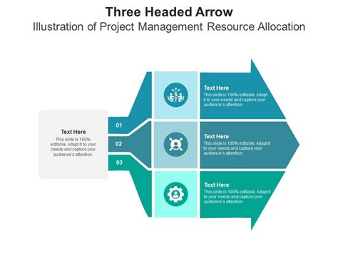 Three Headed Arrow Illustration Of Project Management Resource