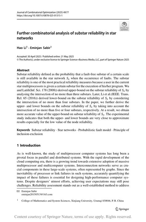 Further Combinatorial Analysis Of Substar Reliability In Star Networks