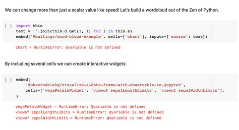 Error With Embedded Notebooks Issue Thomasballinger Observable Jupyter Github