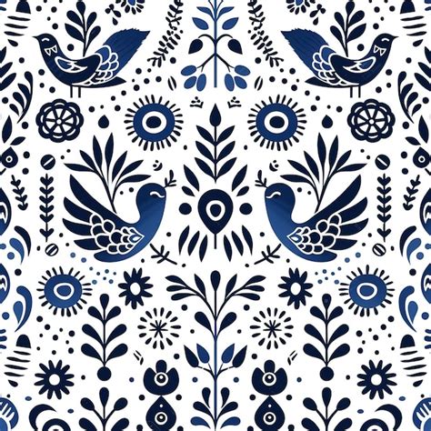 Premium Photo Finnish National Pattern