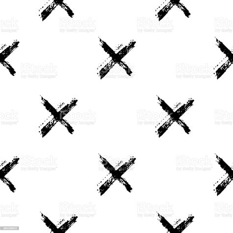 벡터 브러시 줄무늬와 선 완벽 한 패턴입니다 흰색 바탕에 검은 색입니다 손으로 그린 그레인 텍스처 잉크 기하학적 요소입니다 패션 현대적인 스타일입니다 끝 없는 직물 인쇄 0