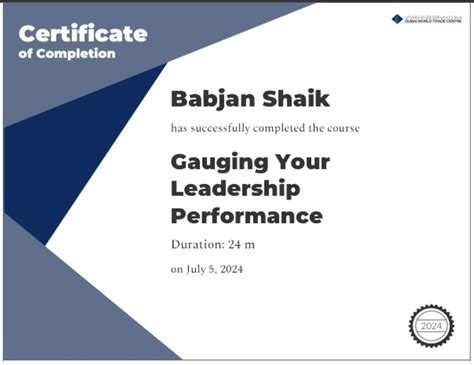 Babjan Shaik 🇮🇳 On Linkedin Certificate Of Completion Gauging Your