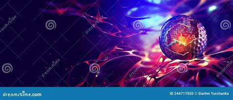 Digital Nanotechnology Neural Network Futuristic Cryptocurrency CPU Processor Artificial